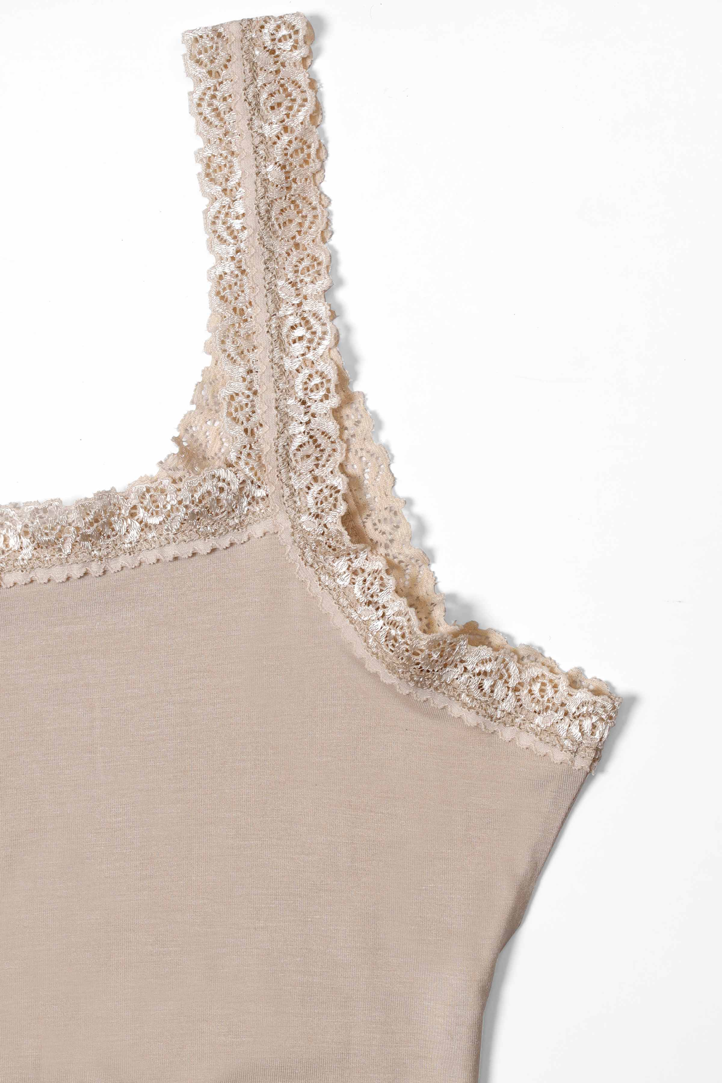Buy Beige Solids Cotton 1-piece ready to wear Camisole – Nishat UK
